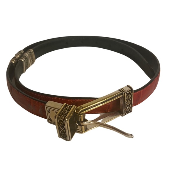 Brighton | Accessories | Brighton Reversible Swivel Redblack Leather ...
